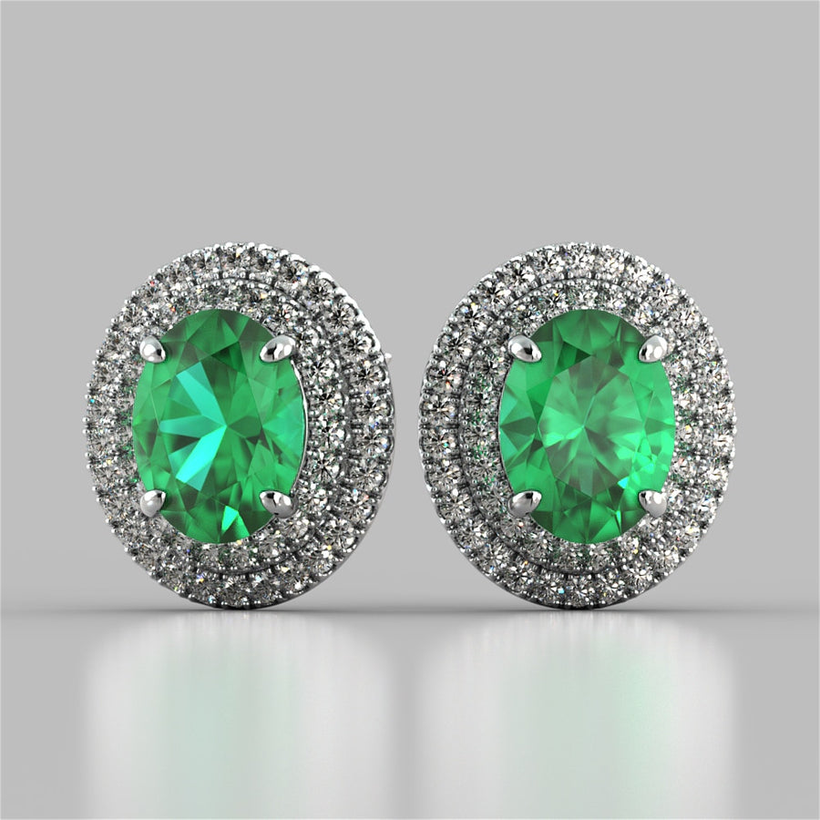 Agape Lab Created Colored Diamond Earrings - 14K White Gold – Agape ...