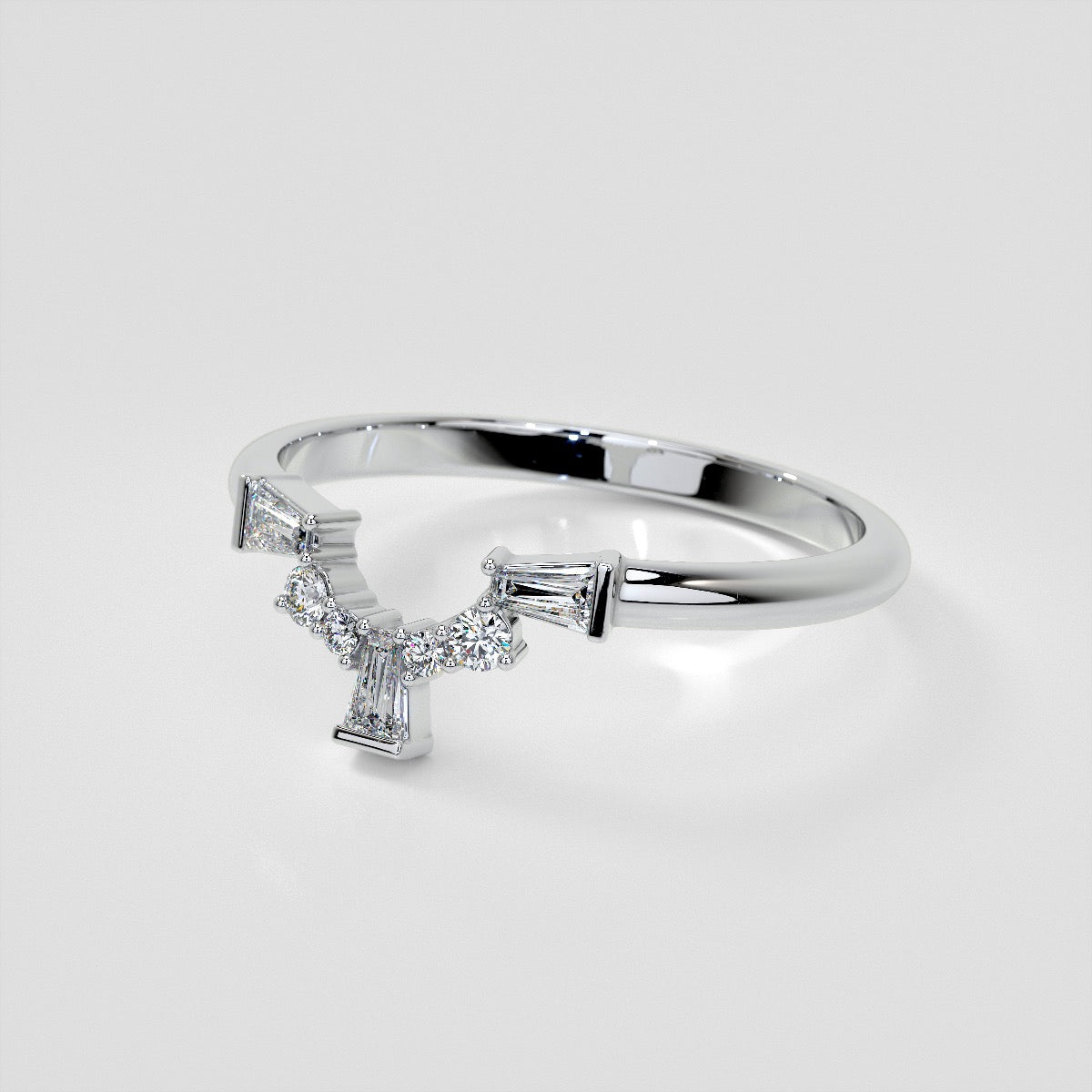 1/5 CTW Elegant Geometric Lab Grown Diamond Band – Agape Diamonds